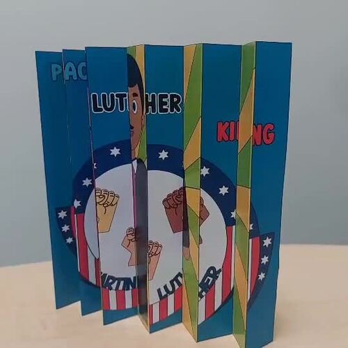 Martin Luther King Activities Crafts Agamograph /KING JR. DAY Craft & Color