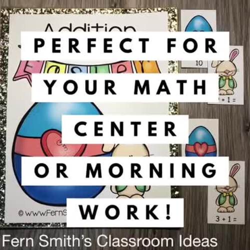 Addition Plus One Center Games by Fern Smith's Classroom Ideas | TPT