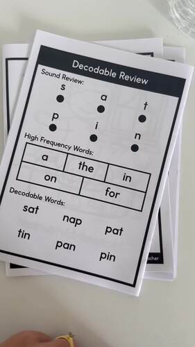 Kindergarten Decodable Readers Short Vowel CVC Words Science of Reading ...