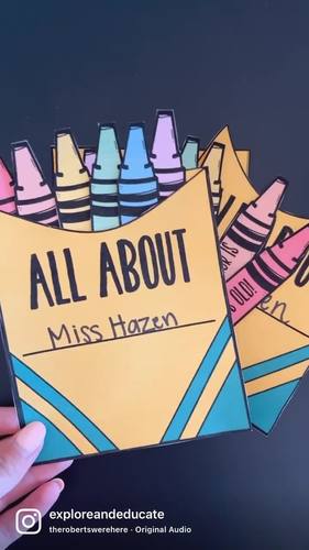 All About Me Crayon Craft | Back to School Craft by Explore and Educate