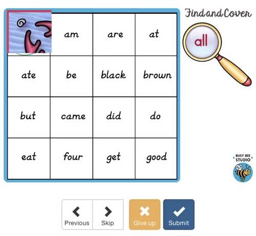 Kindergarten Sight Words Boom Cards Games by Busy Bee Studio | TPT