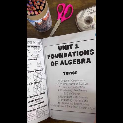 Algebra 1 Interactive Notebook Growing Bundle | Complete Algebra 1 ...