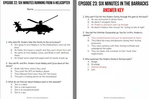 Six Minutes Podcast Comprehension Questions Episodes 21 - 30 by ...