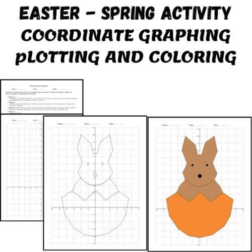 Easter/Spring Coordinate Plane Graphing Mystery Pictures Plotting ...