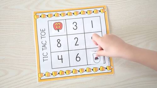 Halloween Reading and Math Activities | Numbers + Letters + Shapes Game!