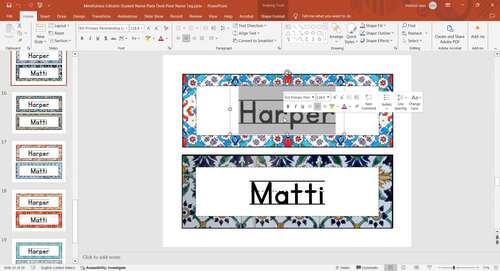 Mindfulness Editable Student Name Plate/ Desk Plate/ Name Tag | TPT