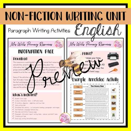 Honey Bee | Information Text Reading & Writing Unit | Work Booklet ...