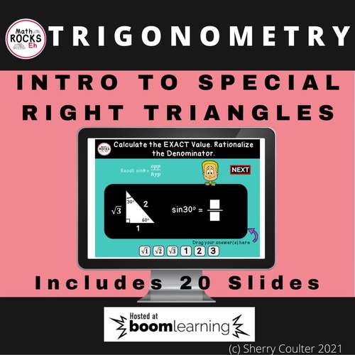 Trigonometry Introduction To Special Right Triangles Digital Boom Cards™