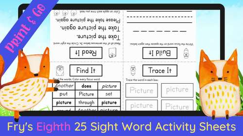 Fry's No Prep Second 100 Sight Words BUNDLE - Sets 5, 6, 7 & 8 by ...