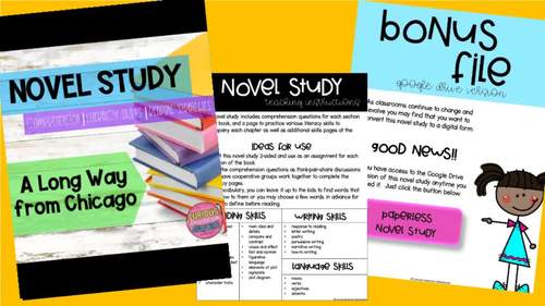 A Long Way from Chicago Novel Study with Comprehension Questions