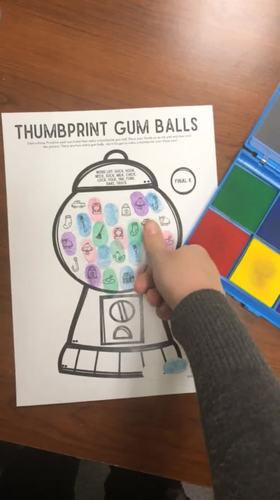 Thumbprint Gum Balls: An Articulation Art Activity by Panda Speech