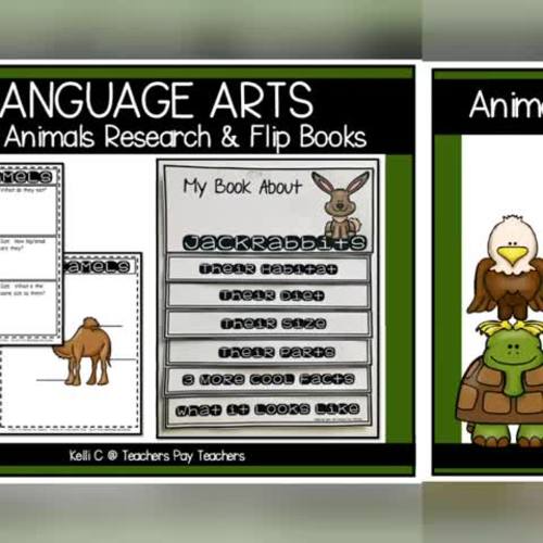 Animals Research Flip Books For Desert Animals by Kelli C | TPT