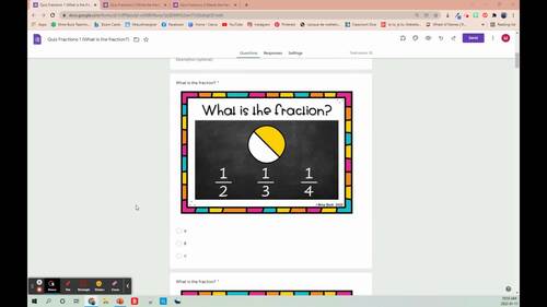 3 Quizzes: Fractions Google Forms™ by GroovyGarden | TPT