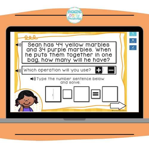 Math Word Problems to 100 Digital Boom Cards™ and Google Slides | TPT