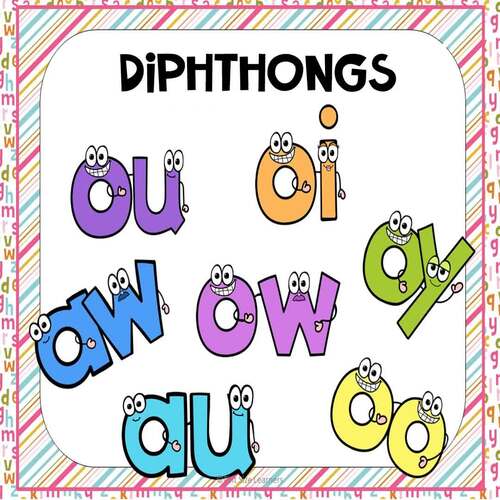 Diphthongs | Center Activities | Worksheets by Pint Size Learners