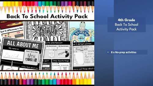 Welcome Back To School Coloring Sheet & Bulletin Board Activities for ...