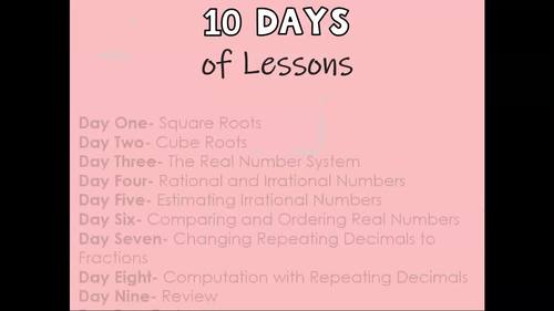 Number Systems (Rational and Irrational Numbers, Square Roots) 8th ...
