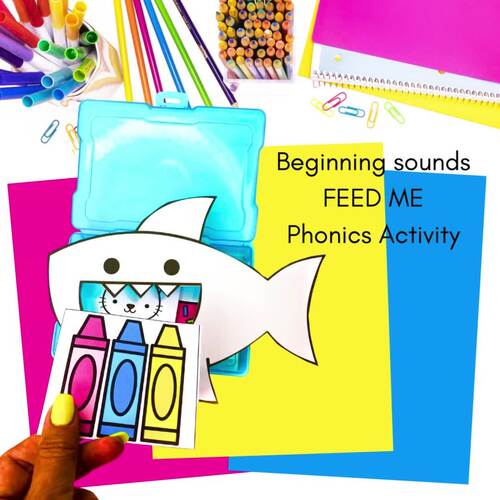 Feed Me Beginning Sound Phonics Game Centers FLASH 50% OFF | TPT