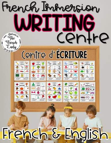 French & English -Kindergarten Desktop Writing Centre - French Writing ...