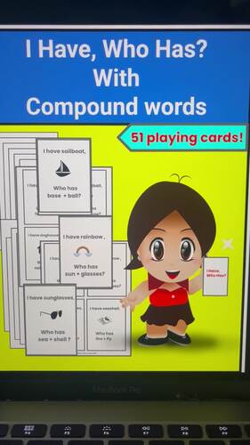 Compound Word I Have, Who Has? Game for Reading by Mrs. Kim's Closet