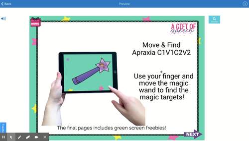 Apraxia CVCV Move & Find speech therapy activity by A Gift of Speech