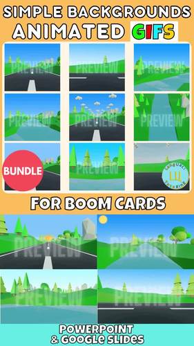 Simple Backgrounds for Boom Cards Bundle by Teachers Resource Store