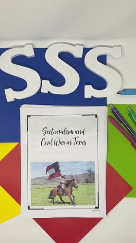 Sectionalism and The Civil War in Texas with Google Drive | TpT