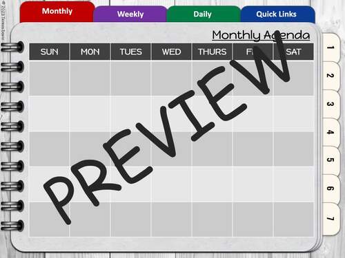 Digital Notebook Teacher Planner: Rectangular Tables Seating Charts ...