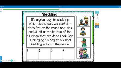 Story Sequencing Digital Activity - Boom Cards™ - Winter | TpT
