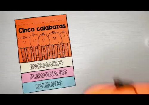 5 Little Pumpkins in Spanish | Cinco calabazas | Lectura de Halloween