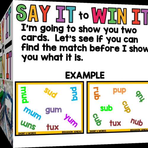 Word Family ank ink onk unk | Word Families Game Literacy Centers