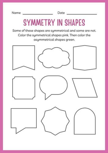 Kindergarten Math Symmetry Workbook: Fun and Colorful Worksheets for Kids