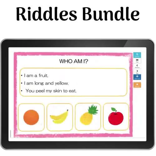 Riddles Bundle - Boom Cards Speech Therapy by Suzuki Speech Therapy