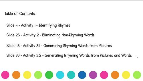 Rhyming Words Google Slides - Phonological Awareness Activities ...