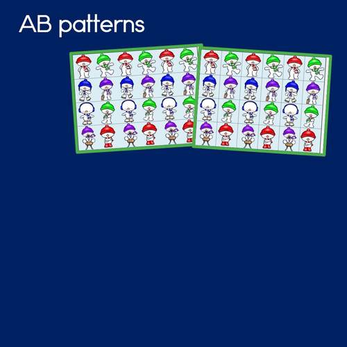 Winter Patterning Activities Snowman Patterns Worksheets Hands On Math ...