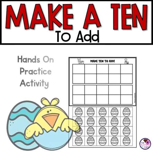 Making Ten to Add - Easter Math - Spring Craft by The Chocolate Teacher