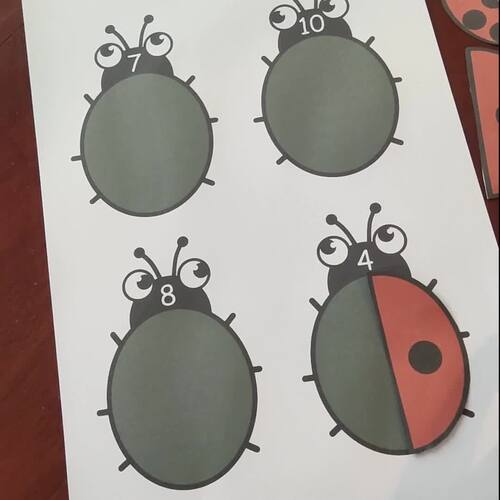 Learn Math with Ladybugs - Match the Spots to the Number! by EmmyTeacher