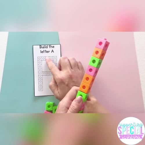 Fine Motor Activities Connecting Cubes: Upper & Lower Case Letters and ...