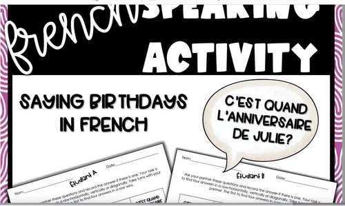 The French months of the year | How to say French dates | TPT