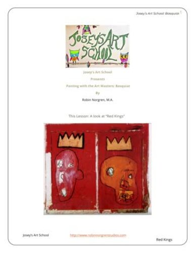 Basquiat Art Lesson Red Buildings Grades K-6 Art History and Project