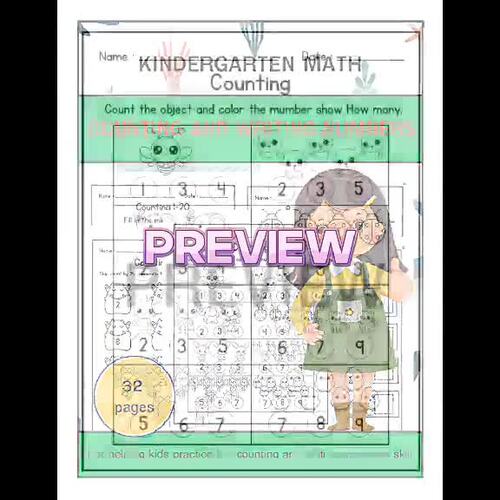 KINDERGARTEN MATH COUNTING & WRITING NUMBERS, illustrative math by ...