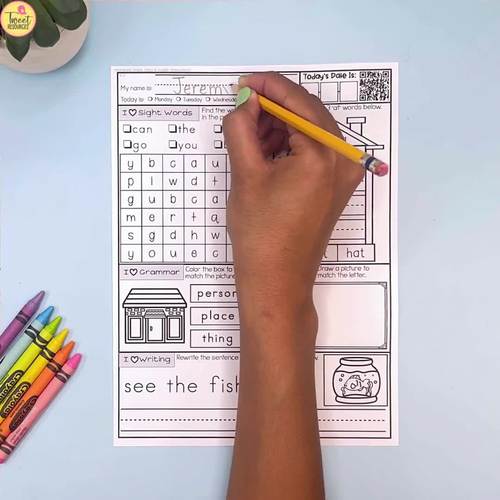 Mornings Made Easy! Kindergarten Morning Work by Tweet Resources SET FOUR
