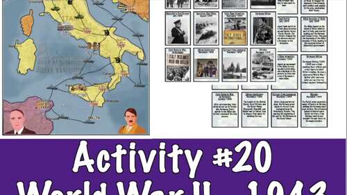World War 2 - 1943 (activities, comprehension sheets, maps, games)
