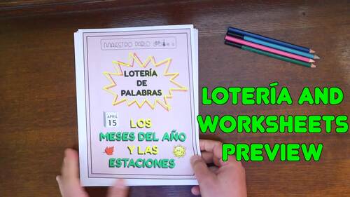 Lotería de palabras! Los Meses y las Estaciones/ Bingo Vocab Game and ...