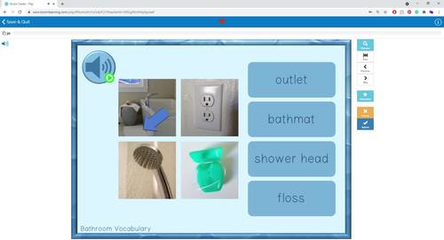 Bathroom Home Vocabulary #2 BOOM CARDS for Adult ESL by Rike Neville