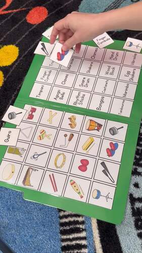 Percussion Instrument File Folder Activity by Music with Mrs Sing