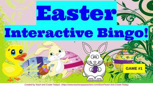 Easter Bingo 30 Boards 5 Games Fun Digital Activity on Google Slides