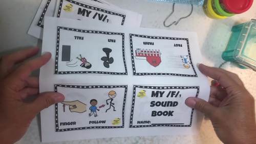 6 Speech Sound Mini Foldable Books Labiodental Sounds F and V | TPT