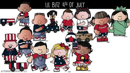 4th of July clip art Independence Day clip art Lil Bitz clip art COMBO PACK