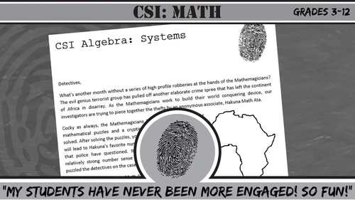 Solving Equations CSI Math Algebra Puzzles - Printable & Digital Review ...